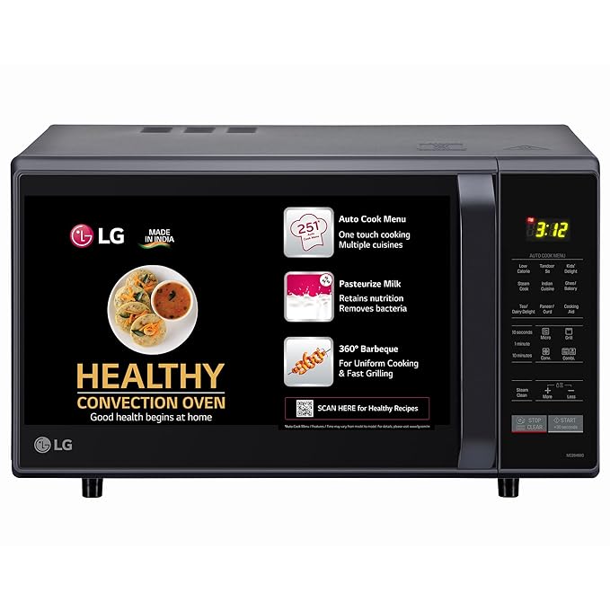 LG 28 L Convection Microwave Oven (MC2846BG, Black) - Mahavir ...