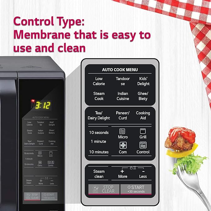 LG 28 L Convection Microwave Oven (MC2846BG, Black) - Mahavir ...