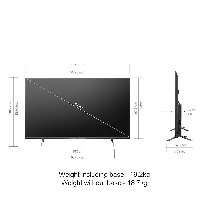Vu GloLED 164 cm (65 inch) Ultra HD (4K) LED Smart Google TV with DJ ...
